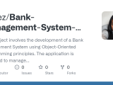 Github Vedez Bank Management System Python Oop Basic Level This