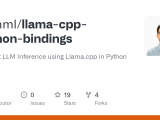 Github Awinml Llama Cpp Python Bindings Run Fast Llm Inference Using