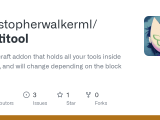 Github Christopherwalkerml Multitool A Minecraft Addon That Holds