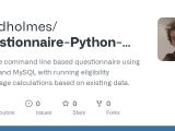 Github Bendholmes Questionnaire Python Mysql A Simple Command Line
