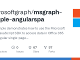 Github Microsoftgraph Msgraph Sample Angularspa This Sample