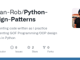 Github Jordan Rob Python Design Patterns Documenting Code Written As