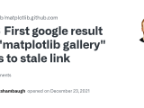 First Google Result For Matplotlib Gallery Goes To Stale Link Issue