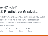 Github Gaurav21 Del Task2 Predictive Analysis Using Machine Learning