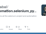 Github Takrabal Automation Selenium Python It Contains All The