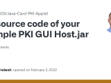 Source Code Of Your Sample Pki Gui Host Jar Issue 1 Javacardos