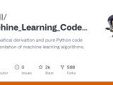 Github Luwill Machine Learning Code Implementation Mathematical