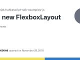 New Flexboxlayout Issue 88 Nativescript Nativescript Sdk Examples