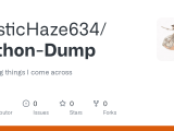 Github Rustichaze634 Python Dump Dumping Things I Come Across