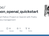 Github Behbc Python Openai Quickstart Quickstart Python Project On