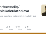 Github Mdfarhansadiq Simplecalculatorjava It S A Simple Calculator