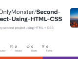 Github Theonlymonster Second Project Using Html Css This Is My