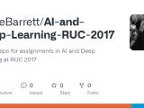 Github Runebarrett Ai And Deep Learning Ruc 2017 Group Repo For