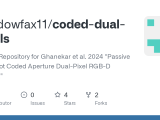Github Shadowfax11 Coded Dual Pixels Official Repository For