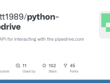 Github Jscott1989 Python Pipedrive Python Api For Interacting With