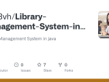 Github Vh03vh Library Management System In Java Github Io Library