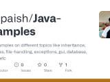 Github Roopaish Java Examples Java Examples On Different Topics Like