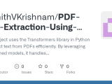 Github Mohithvkrishnam Pdf Text Extraction Using Transformers In