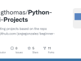 Github Luongthomas Python Mini Projects Completing Projects Based On