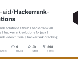 Github Java Aid Hackerrank Solutions Hackerrank Solutions Github