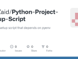 Github Emzaid Python Project Setup Script Project Setup Script That
