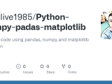 Github Msolive1985 Python Numpy Padas Matplotlib Sample Code Using