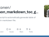 Github Acetonen Python Markdown Toc Generator Simple Script To
