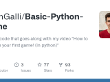 Github Keithgalli Basic Python Game Source Code That Goes Along With