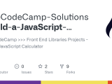 Github Freecodecamp Solutions Build A Javascript Calculator