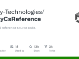 Github Unity Technologies Unitycsreference Unity C Reference Source