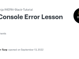 Console Error Lesson 9 Issue 5 Iamshaunjp Mern Stack Tutorial