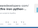 Github Softwaredevelopers Com Spotfire Iron Python Scripts
