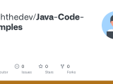 Github Melihthedev Java Code Examples