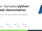 Github Azure Samples Python Ms Sql Devcontainer Python 3 And Ms Sql