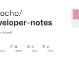 Github Willocho Developer Notes Notes For Myself