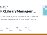Github Loesel19 Javafxlibrarymanagementsystem This Is A Library