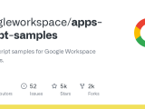 Github Googleworkspace Apps Script Samples Apps Script Samples For