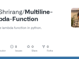Github Notshrirang Multiline Lambda Function Multiline Lambda