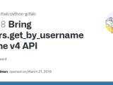 Bring Users Get By Username To The V4 Api Issue 468 Python Gitlab