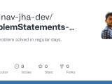 Github Abhinav Jha Dev Problemstatements Python Some Problem Solved