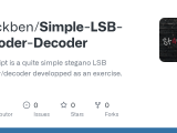 Github St4ckben Simple Lsb Encoder Decoder This Script Is A Quite