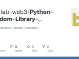 Github Medlab Web3 Python Random Library Examples Python Random