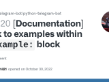 Documentation Link To Examples Within A Example Block Issue