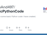 Github Techand497 Basicpythoncode Here Are Some Basic Python Code I