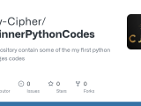 Github Cjay Cipher Beginnerpythoncodes This Repository Contain Some