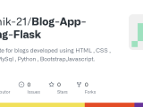 Github Hrithik 21 Blog App Using Flask A Website For Blogs Developed