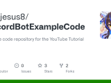 Github Samjesus8 Discordbotexamplecode Example Code Repository For