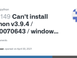 Can T Install Python V3 9 4 0x80070643 Windows 10 64bit Issue