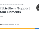 Listitem Support Custom Elements Issue 102 React Native Elements