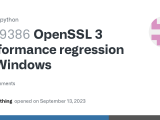Openssl 3 Performance Regression On Windows Issue 109386 Python